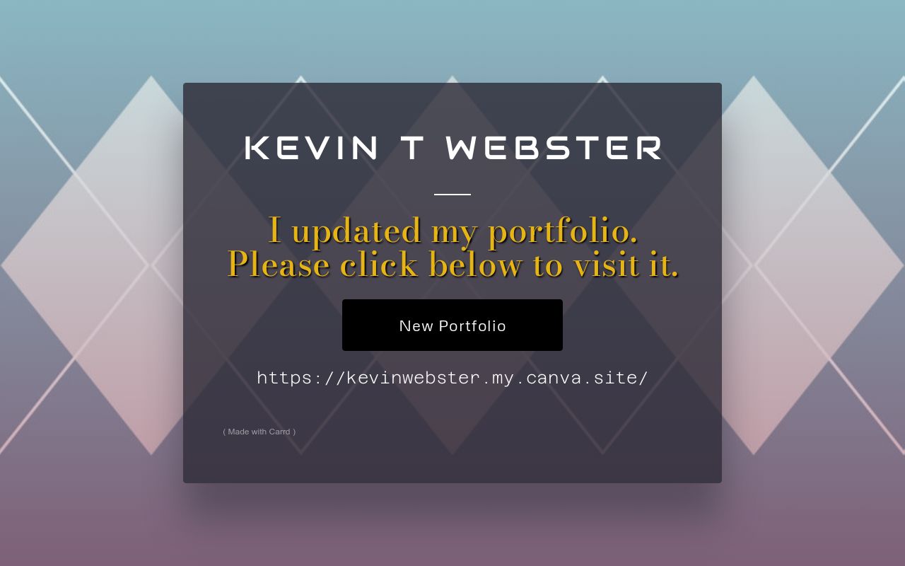 Kevin T Webster's Portfolio